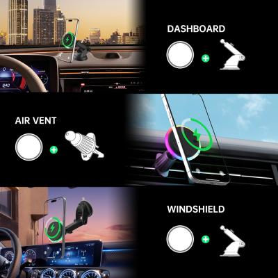 China Blower Design Car Wireless Charger With Crystal Texture And Unique Frosted Lens For Dreamy Effect And Strong Visual Impact for sale