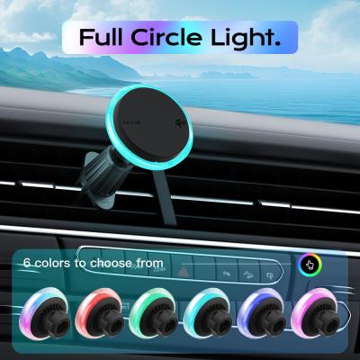 Cina Stand di ricarica wireless per auto a colori Shell personalizzabile con design a soffiatore e forte aspirazione magnetica in vendita