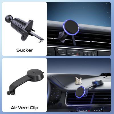 Cina Stand di ricarica wireless per auto a colori Shell personalizzabile con design a soffiatore e forte aspirazione magnetica in vendita