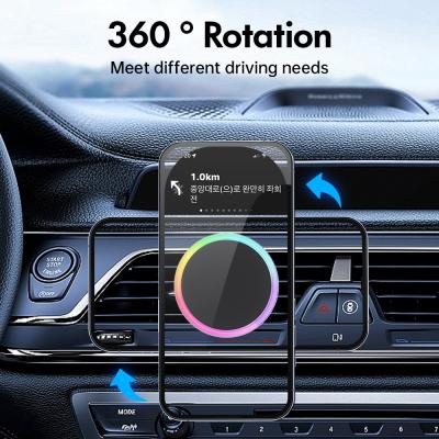China Customizable Shell Color And Logo Car Wireless Charging Station With Cooling Fan And Magnetic Suction for sale