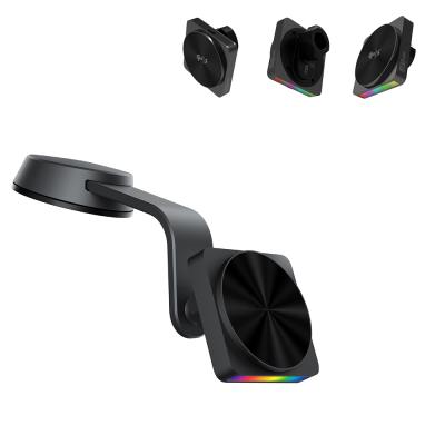 China Wireless Car Phone Holder with 9-Color Ambient Light and Qi Charging for sale