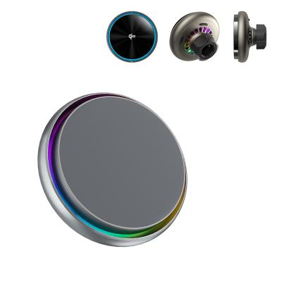 China Magsafe Car Mount Starry Sky Light Effect Fast Heat Dissipation QI2 Fast Charging Magnetic Car Wireless Charging Bracket for sale