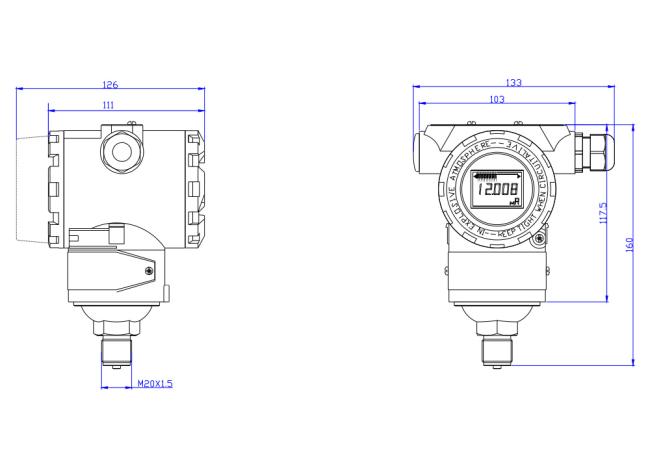 STK135 pressure transmitter 4 to 20mA HART absolute smart pressure transmitter