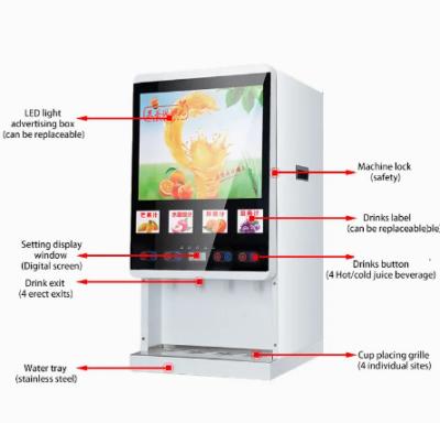 China Metal Juice Vending Machine Automation With LED Lighting System Te koop