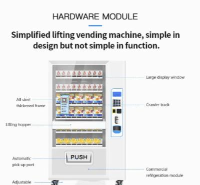 China Supermarket Automated Retail Vending Machines For Apple Juice Bread Food for sale