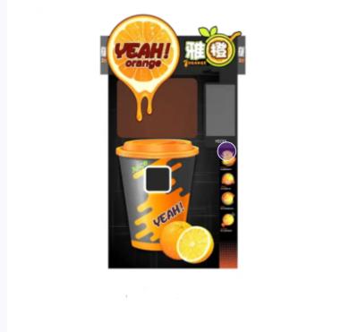 China Frozen Iced Fresh Juice Vending Machine Automatic Orange Apple Vending Machine for sale