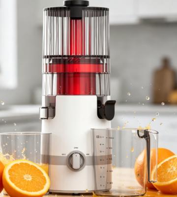 China Fresh Smart HJ102B Slow Masticating Juicer – The Easy, Safe Way to Fresh Juice with 135mm Chute, 200W Cold Press, Self-Cleaning & Smart Lock for All Ages for sale
