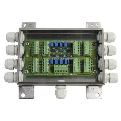 China 8 Way Stainless Steel Load Cells Summing Junction Box Enclosure Weighing Sensor for Platform Scale for sale