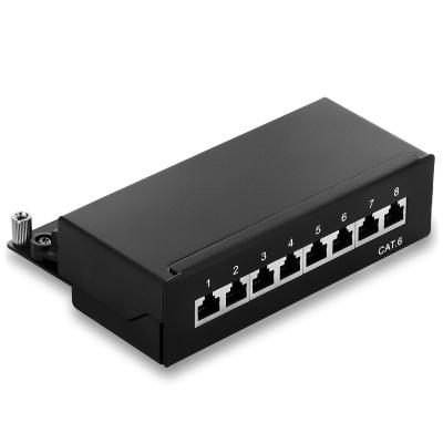 China 8 Port Pacthpanel UTP Wall Mount RJ45 Patch Panel Cat6 Cable Distributor Distributor Box Splitter for sale