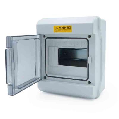 China 6 Way IP65 Waterproof Outdoor Electrical Circuit Breaker Enclosure Distribution Plastic Switch Box for sale
