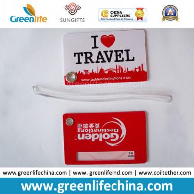 China Love Travel Customized Hard PVC Double Pieces Baggage Tag for sale