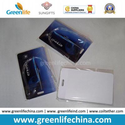 China Promotion Custom Rectange Shape Hard PVC Luggage Tag&Loop for sale