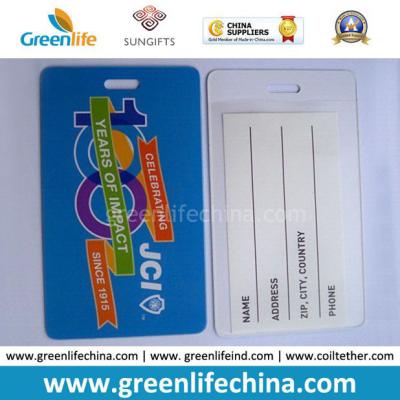 China Custom Full Color Printing PVC High Quality Luggage Tag for sale