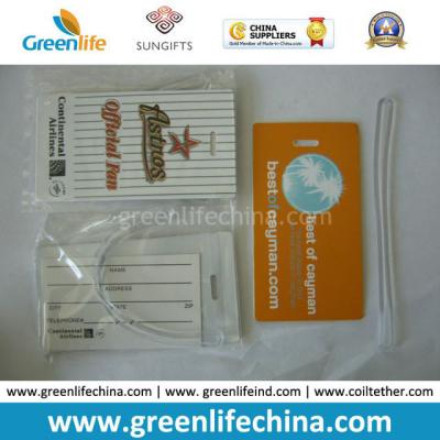 China Good Quality Custom Full Colors Luggage Tag with PVC Rope for sale