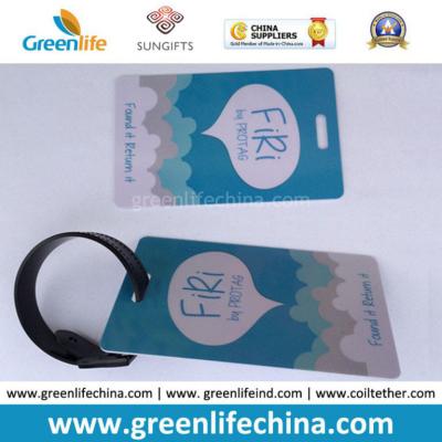 China Hard PVC Logo Printed Promotional Luggage Tag W/Tape Loop for sale