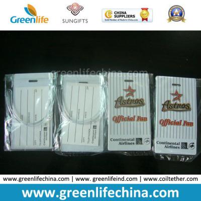 China High Quality PVC Plastic Travel Luggage Tag and Loop Sets for sale