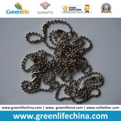 China Shiny 2mm Silver Plated Metal Ball Chain Bead Round Shape for sale