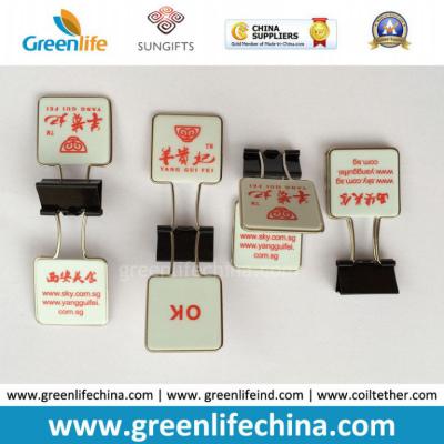 China Custom Advertising Simple Promotional Binder Clip Office Supply Fastener for sale