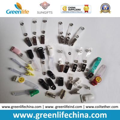 China Plastic Custom Office Stationery Badge Clips PVC Strap Paper Fasteners for sale