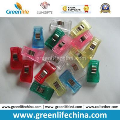 China Plastic Office Supply Transparent Colors Paper Clip Office Supply for sale