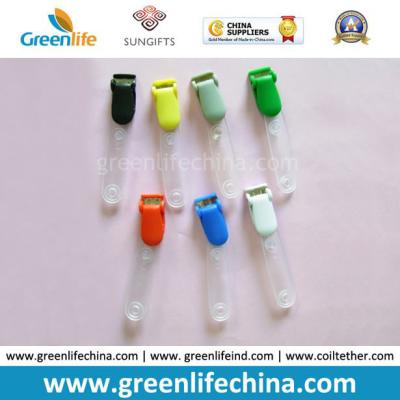 China Colored Plastic Lanyard Alligator Lid Clips W/PVC Tape Office Fastener for sale