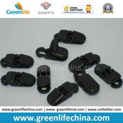 China Small Size Black Plastic ID Badge Clip Can Print Logo for sale