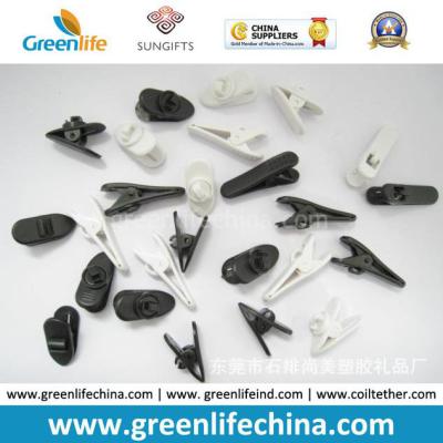China Plastic Badge Accessory Black/White Office ID Paper Clips for sale