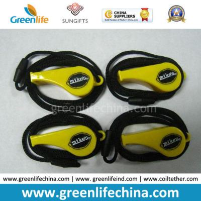 China High Quality Custom Logo Yellow Whistle W/String Combo for sale