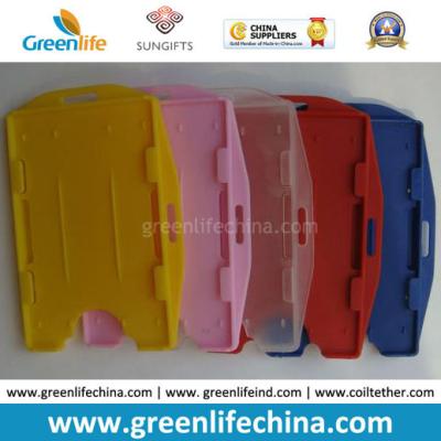 China Customized Colors Horizontal Oversized Hard Plastic Badge Card Holder for sale