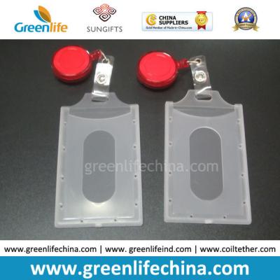 China Vertical Oversized PP Hot Sale Badge Holder W/Red Retractable Reel for sale