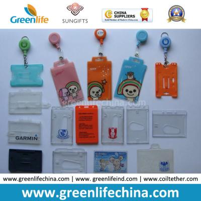 China Customized Printing&Colors Plastic Hard/Soft ID Name Card Holders for sale
