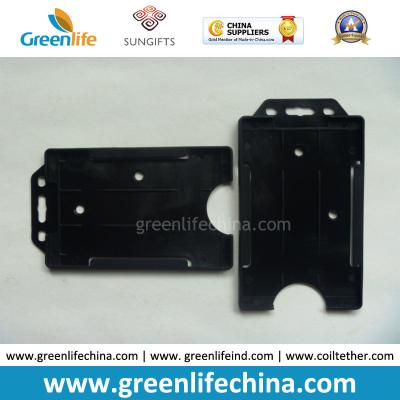 China Black Hard Plastic Card Case One-Side Open Business Card Holders for sale