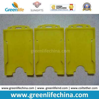 China Office Using Business ID Card Holder Yellow Color Open Side for sale