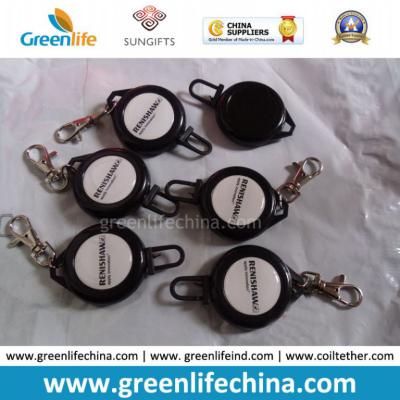 China Custom Imprinting Black Sport Badge Reel Holder W/Metal Hook for sale