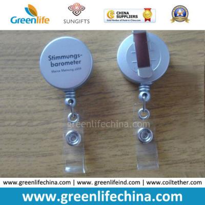 China High Quality Customized Plastic Shell Silver Colored ID Badge Holder for sale