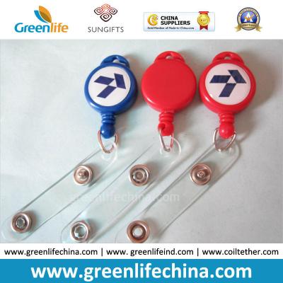 China High Quality Mini Round Retractable Badge Reel W/Epoxy Dome Label for sale