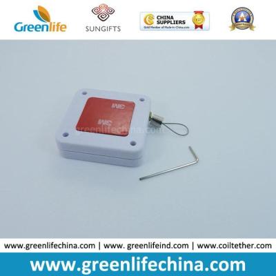 China Fashionable Solid White Square Plastic Anti-Theft Retractable Window Security Recoiler for sale