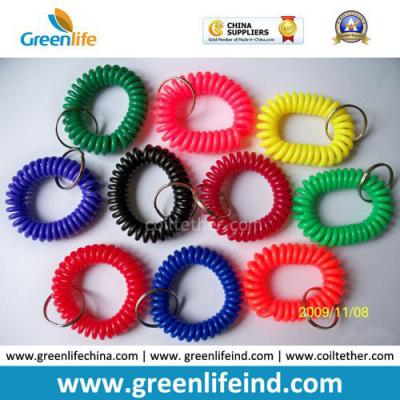 China Best Quality Plastic PU Wrist Key Coil W/Split Ring for sale