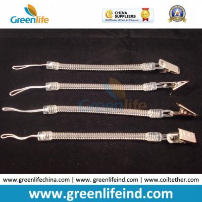 China Top Quality Customized Clear Cell Phone Anti-Drop Lanyard W/Bulldog Clip for sale