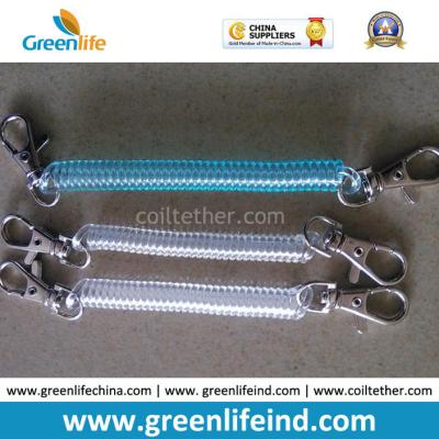 China Custom Short Plastic Spring String Mobile Phone Lanyard Key Chains for sale