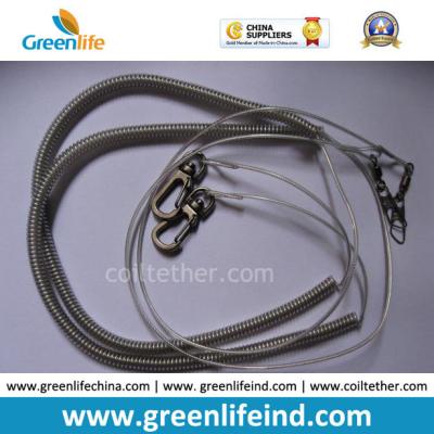 China Transparent Purple Rubber Coated Stainless Steel Wire Leash for sale