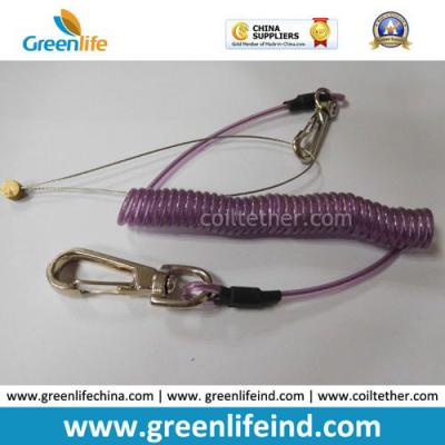 China Tool Keeper Coil Tether Purple Stainless Steel Leash for sale