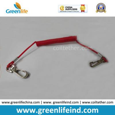 China Spring Coil Red Tool Cable W/Lobester Claw Stop Dropping for sale