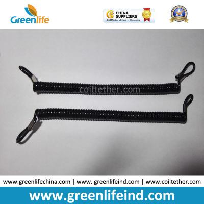 China Fashion Accessories Black Elastic Safety Rope w/loop Ends and Strong Wire Core for sale