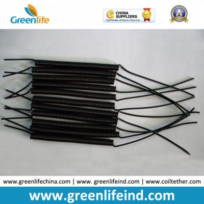 China Plastic Elastic Coil Cord Solid Black Short Tether without End Fitting for sale