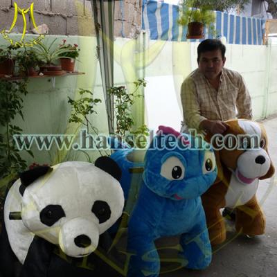 中国 Hansel 動物は親動物のライダーによってモーターを備えられるプラシ天の乗馬動物に乗ります 販売のため