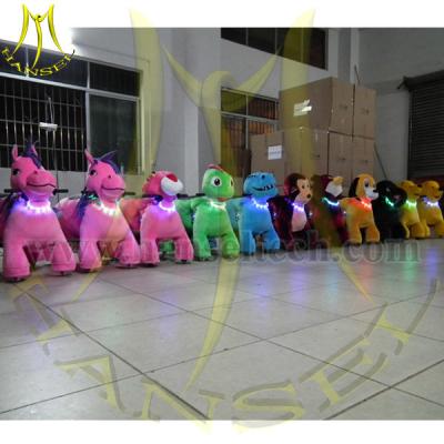China Hansel 2016 Animated Electronic Plush Toys Green Dinosaur Animal Ride For Mall for sale