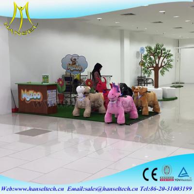 中国 Hansel kids fun center coin operated plush unicorn electric scooter 販売のため