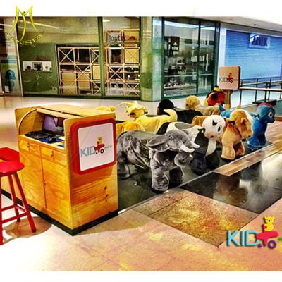 中国 Hansel Hot selling shopping mall rides kids plush coin operated dragon ride 販売のため