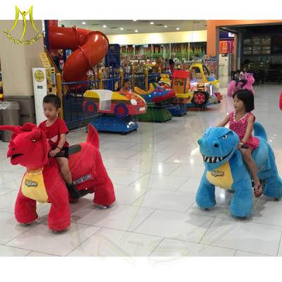 Hansel high quality CE kids dirvable plush coin operated electric rideable animal